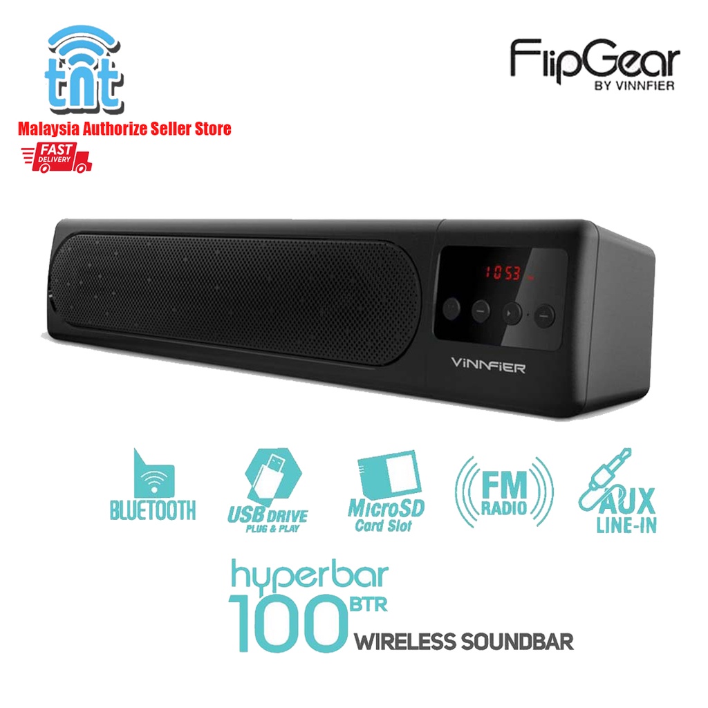 VINNFIER HyperBar 100 BTR Wireless Bluetooth Sound bar with FM Radio ...