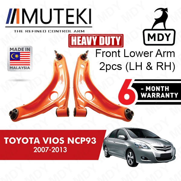 [L+R] MUTEKI Heavy Duty Front Lower Arm For Toyota Vios NCP93 (2007 ...