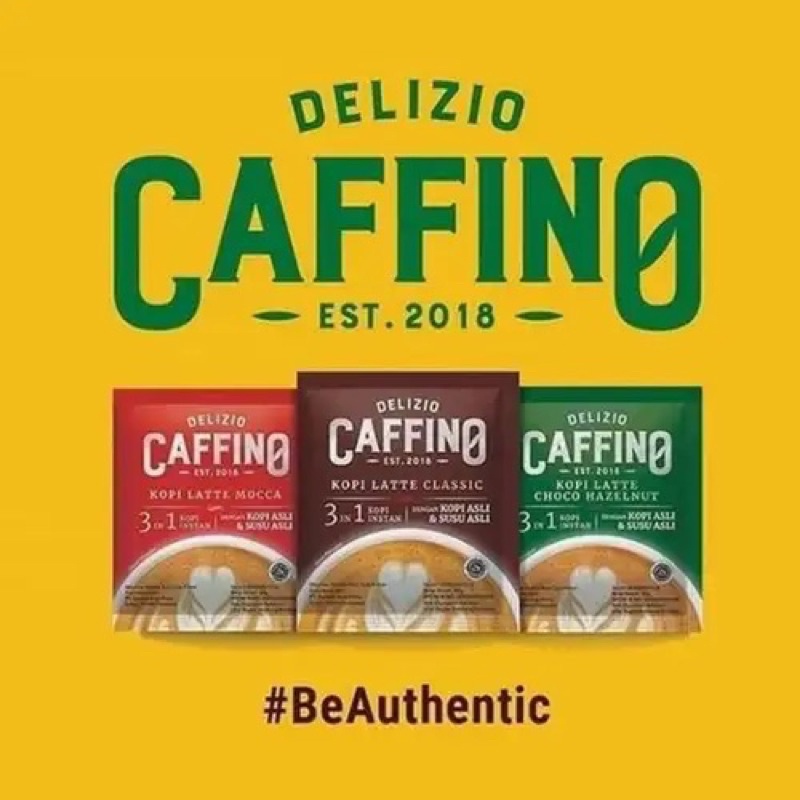 Delizio Caffino Coffee Kopi Hazelnut Mocha Latte 10 Sachet | Shopee ...