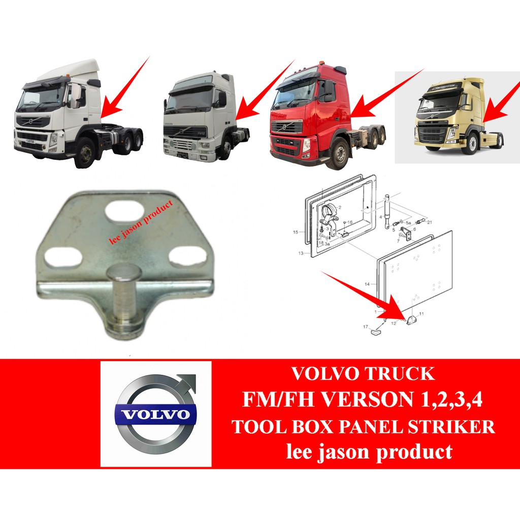 J09S14 VOLVO FM FH V1,V2,V3,V4 TOOL BOX PANEL STRIKER 20396195 | Shopee ...