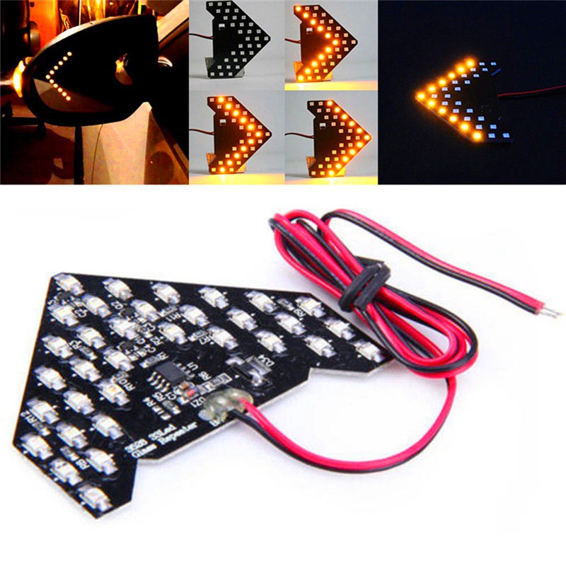 New 33SMD LED Arrows Panel Car Side Mirror Turn Signal Light 12V ...