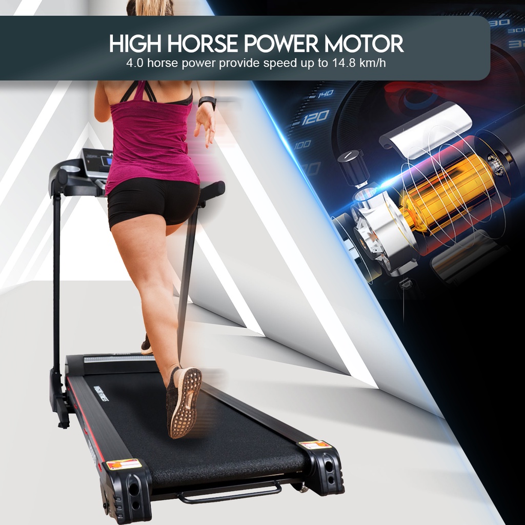 Vigor Fitness Treadmill Cardio 4.0hp Jogging Running Machine Auto ...