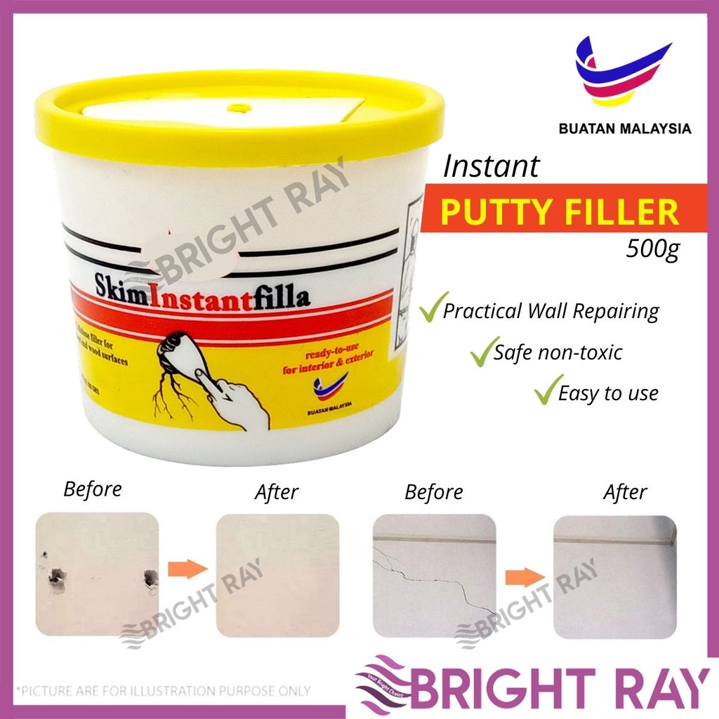 500G Instant Putty Filler Fill Holes Quick Drying Wall Crack Gap Dempul ...