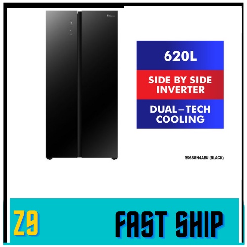 Hisense 4 Door Inverter Fridge 520L Refrigerator RQ568N4ABU (Black ...