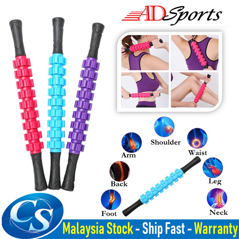 🔥 ADSports M2 / M3 / 12 Wheels Muscle Massager Roller Stick Relieve ...