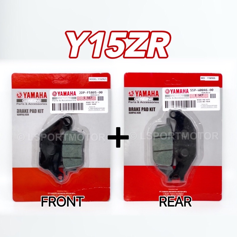 💯 ORIGINAL YAMAHA Y15ZR DISC BRAKE PAD (FRONT/REAR) OE YSUKU Y15 V1 V2 ...