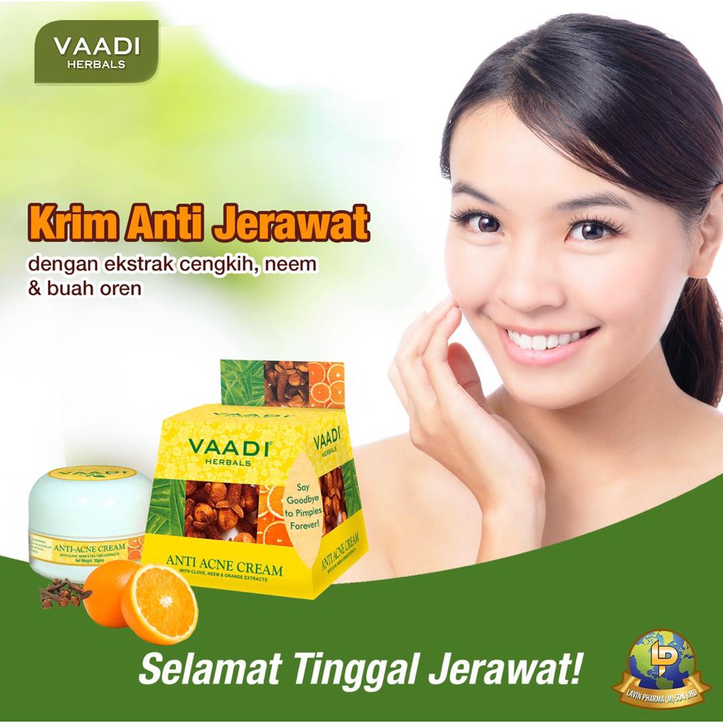 VAADI HERBAL ORGANICS Anti-Acne Cream With Clove, Neem & Orange ...