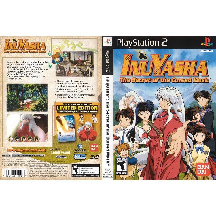 INUYASHA THE SECRET OF THE CURSED MASK [PS2 US : DVD5 1 Disc] | Shopee ...