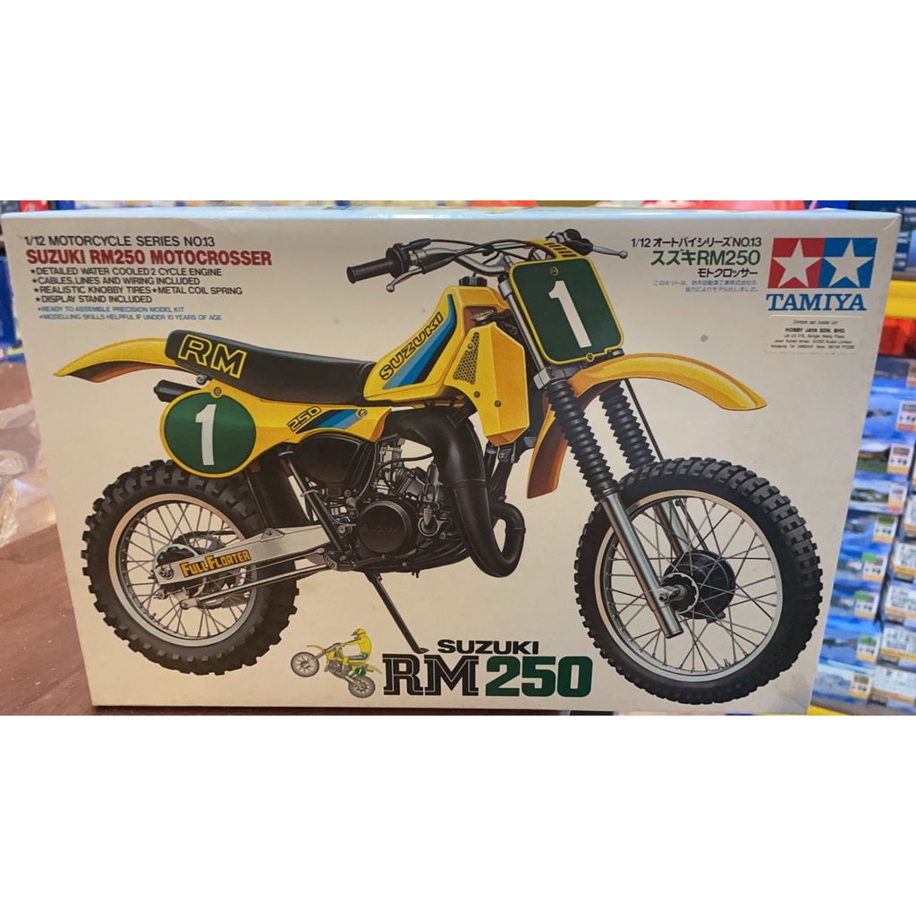 Tamiya 1413*800 Suzuki RM250 Motocross Dirt Bike 1/12 | Shopee Malaysia