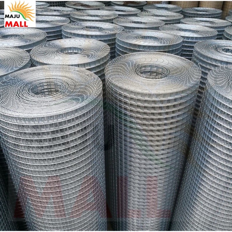 15 Meter (50 Feet) Galvanized BRC Welded Iron Wire Mesh Net Netting /Dawai Jaring (3' x 50 ...