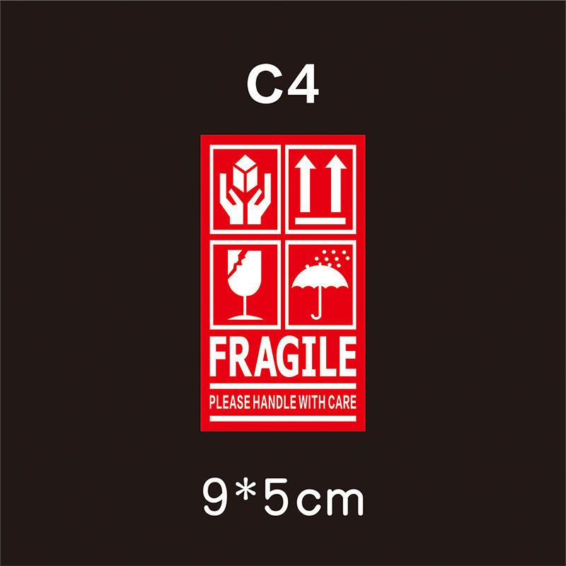 100pcs Fragile Sticker & Fragile Tape Fragile Label Warning Label ...