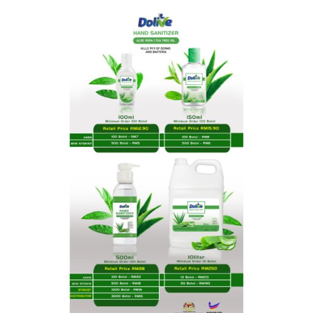 Dolive Hand Sanitizer [Ready Stock] 100ml ( KKM NOT200402102K ) | Shopee Malaysia