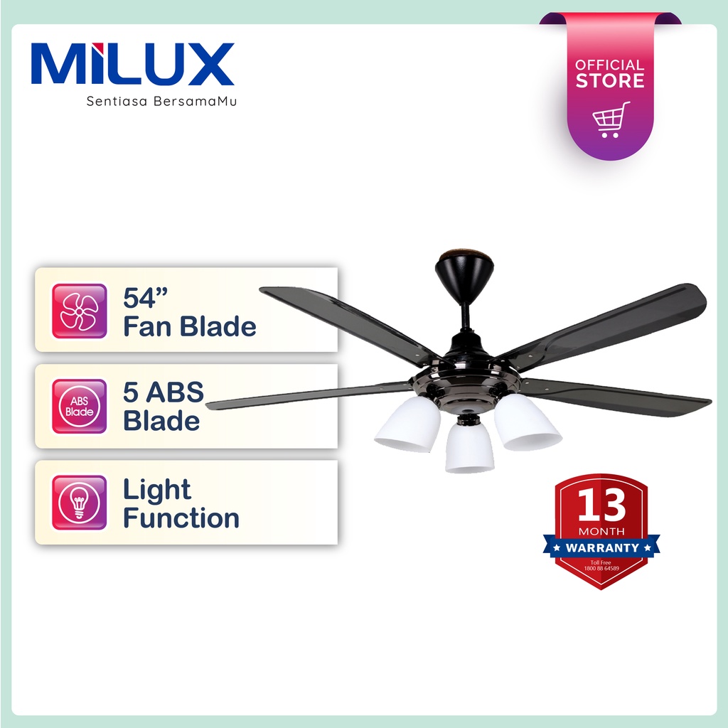 Milux Remote Control Ceiling Fan (MCF-C212L GM) | Shopee Malaysia