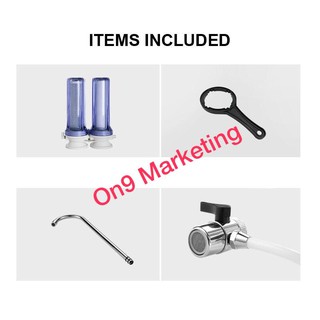 DOUBLE STAGE DOMESTIC DOUBLE WATER FILTER SYSTEM WITH PP SEDIMENT & CTO ...