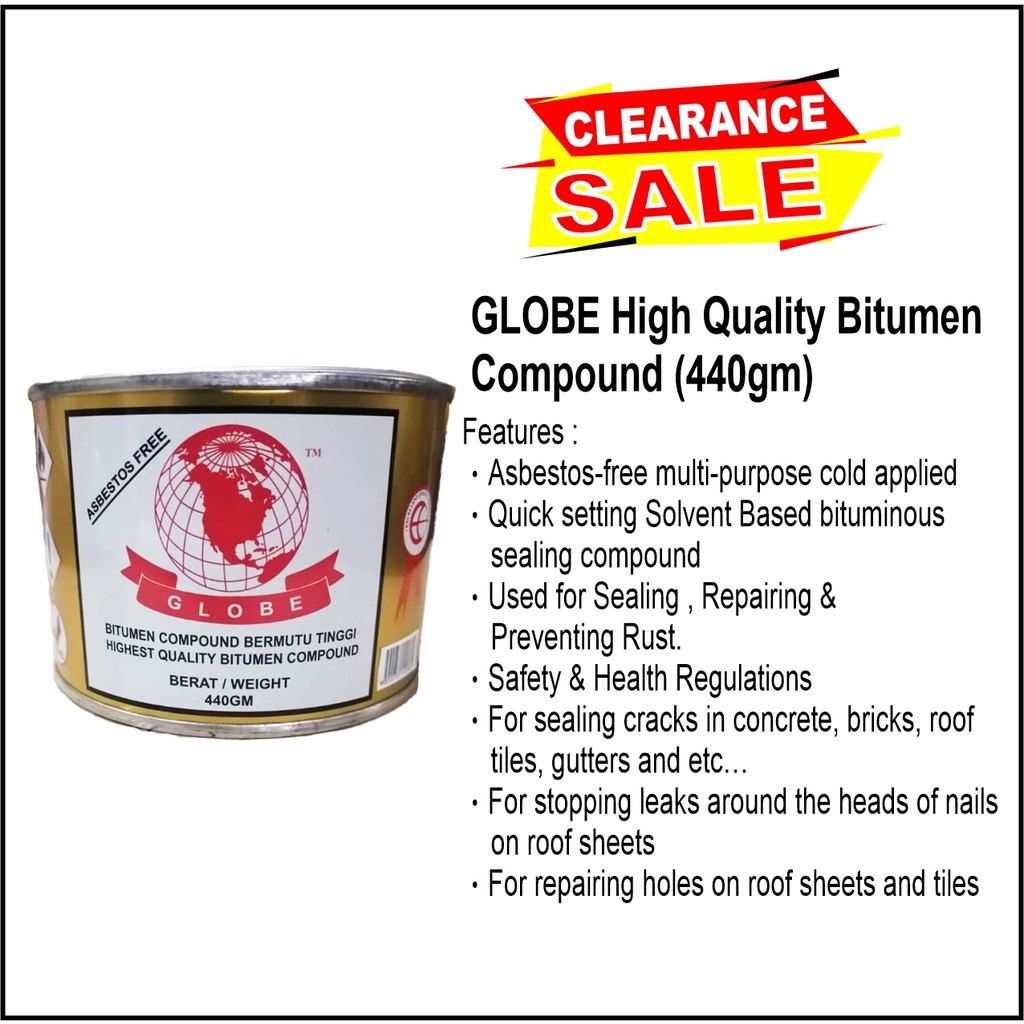 GLOBE Bitumen Compound 440gm | Shopee Malaysia