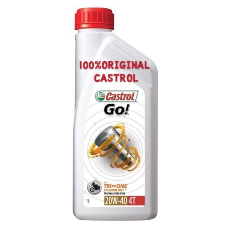 CASTROL GO 20W40 4T OIL (100% ORIGINAL) MINERAL MOTORCYCLE ENGINE OIL ...
