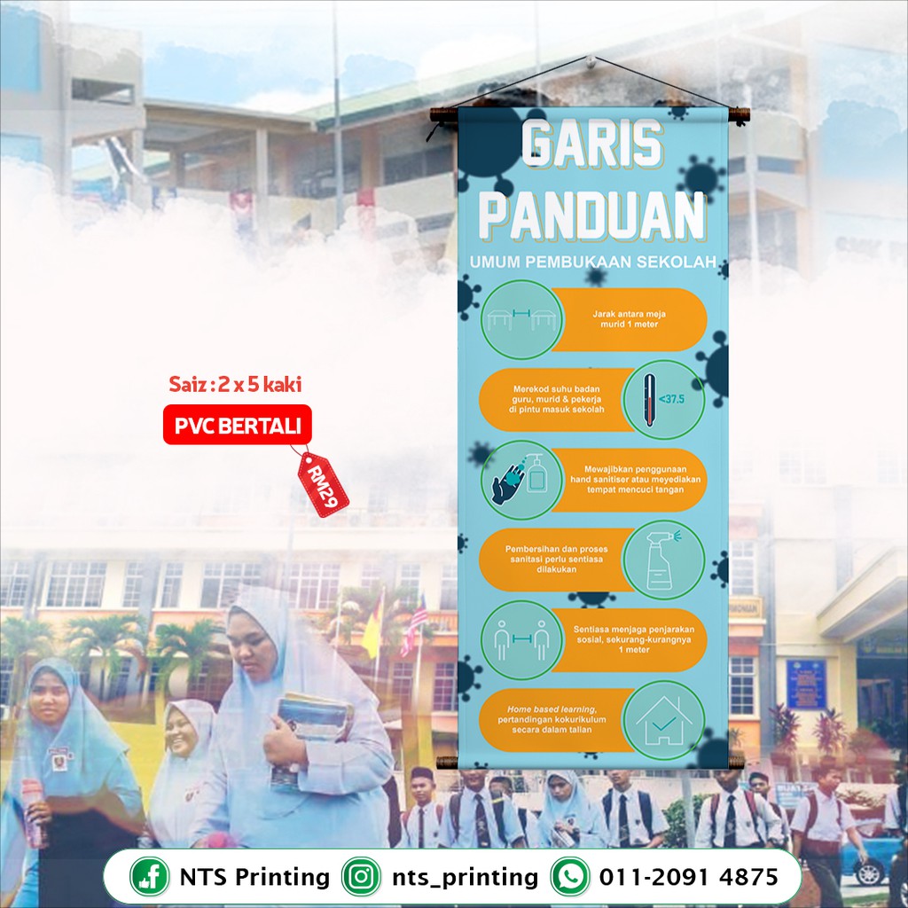[KPS-B] KELENGKAPAN PEMBUKAAN SEKOLAH COVID-19/BANNER/BUNTING/POSTER ...