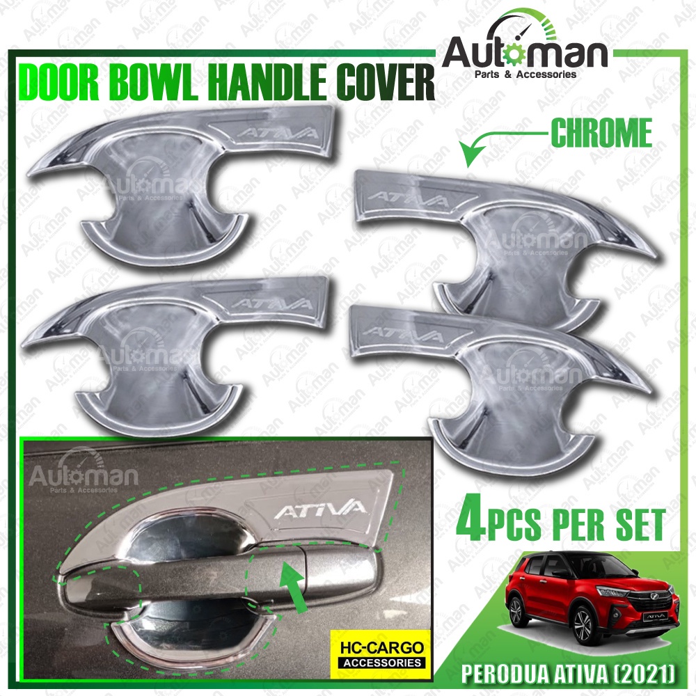 Perodua Ativa Chrome Door Handle Inner Bowl Inserts Cover | Shopee Malaysia