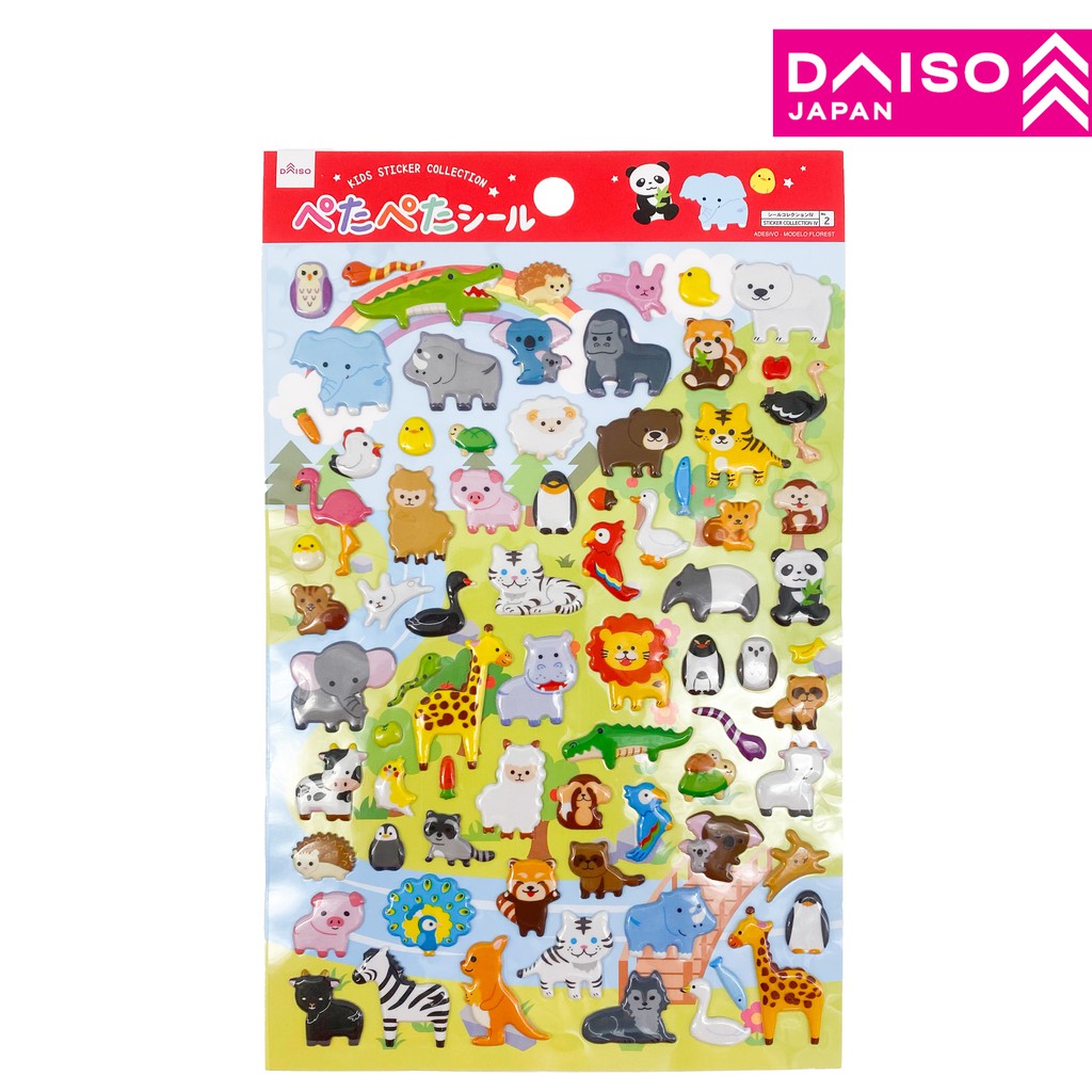 DAISO No-2 Kids Sticker Collection ( Animal ) | Shopee Malaysia