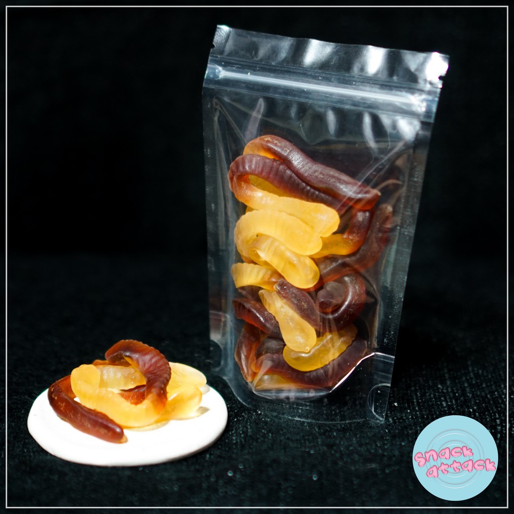 Bebeto Cola Worms Gummy Candy - 100g [REPACK] [Resealable Zip Lock Bag ...