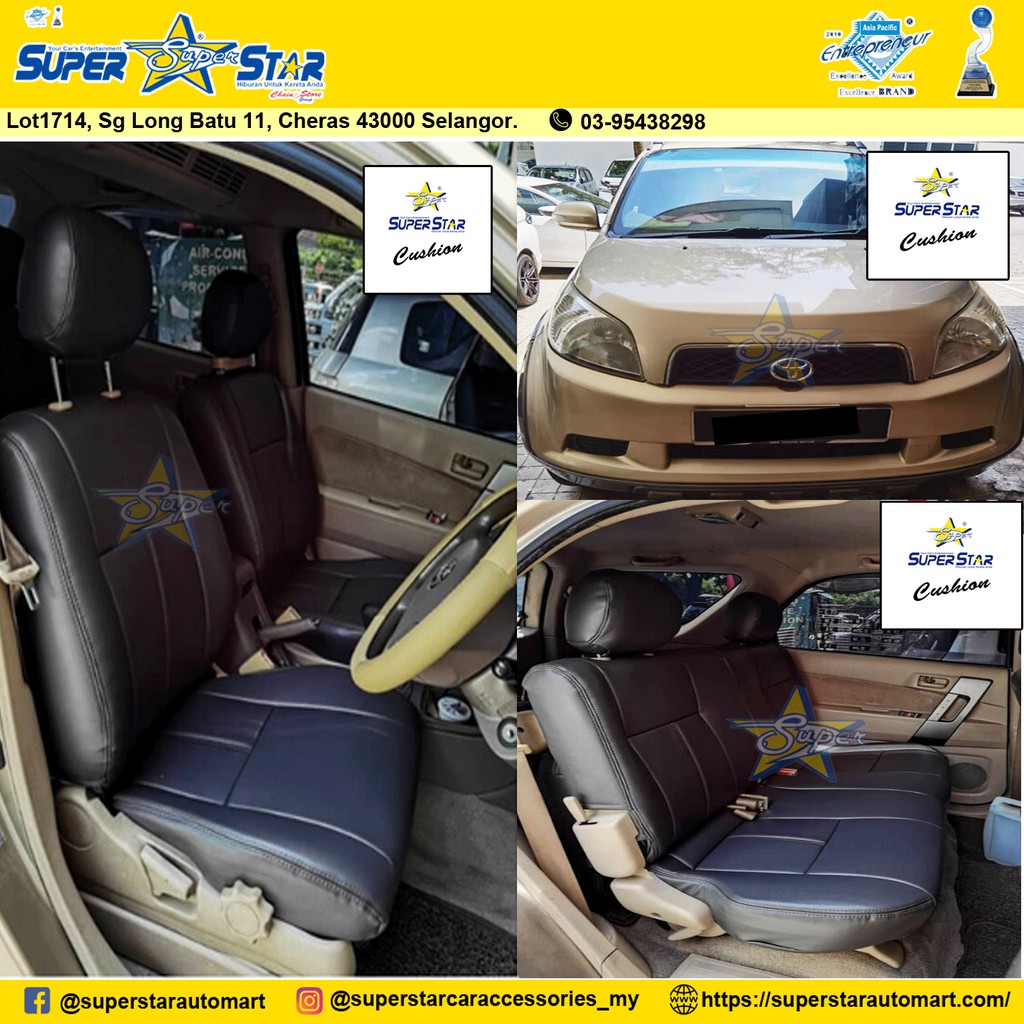 Superstar Cushion Toyota Rush 2003 - 2014 Premier Leather Seat Cover ...