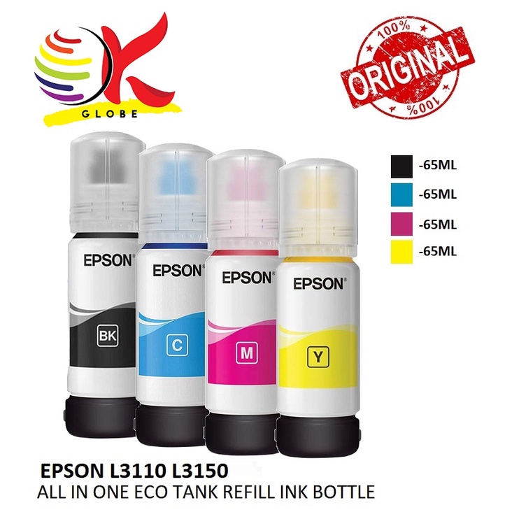 [ORIGINAL] GENUINE EPSON L3110 L3150 ALL IN ONE ECO TANK REFILL INK ...