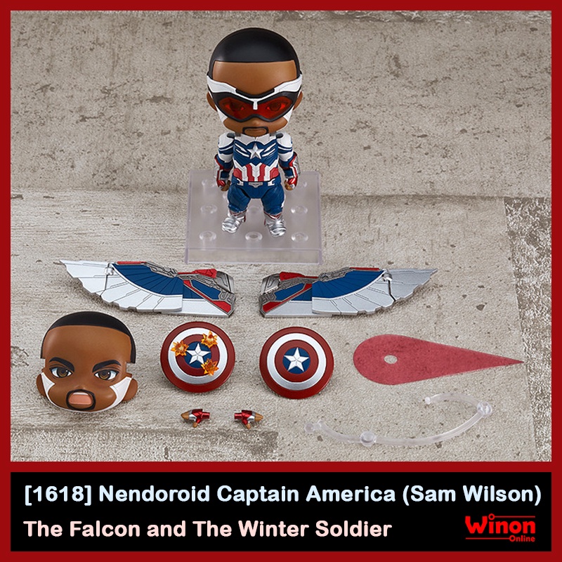 [Ready Stock] [1618-DX] Nendoroid Captain America (Sam Wilson) DX The ...