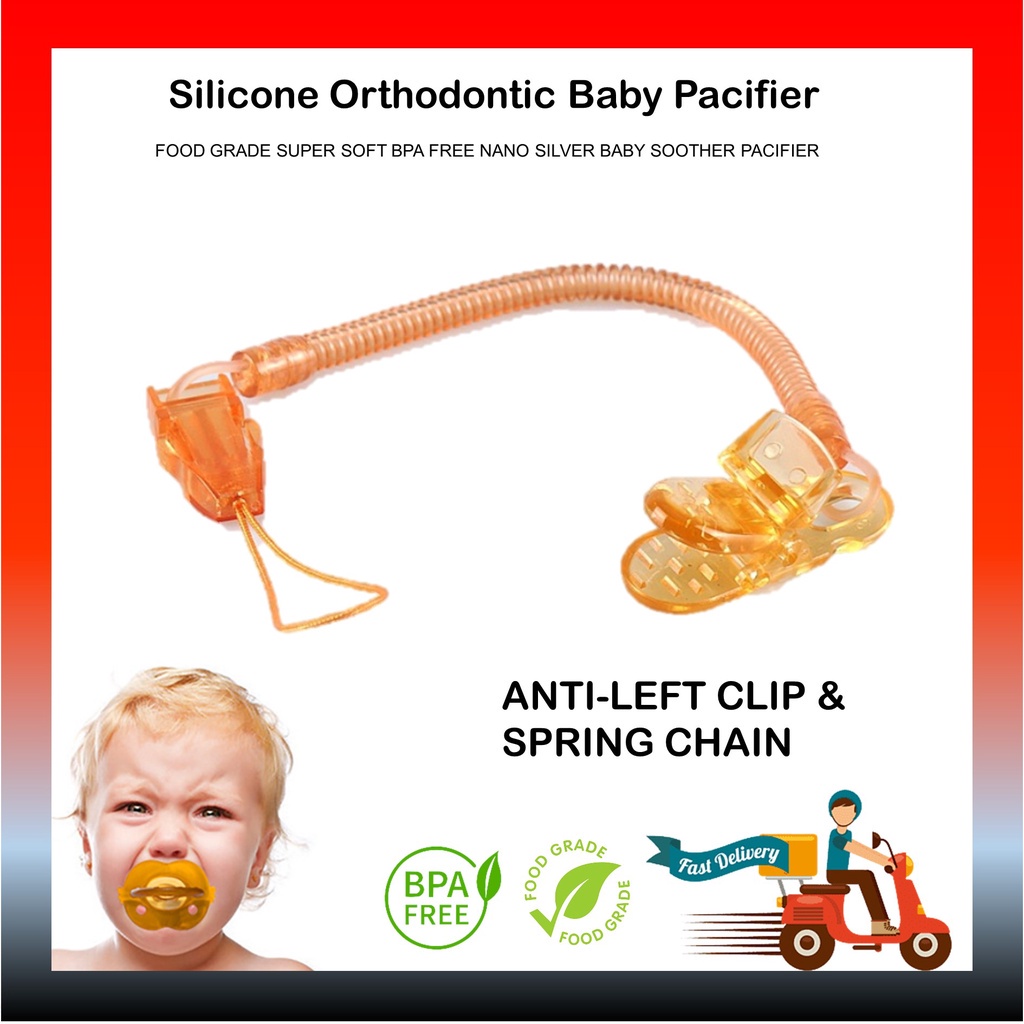 Puting Anti Jongang Orthodontics Newborn Baby Pacifier Soother Flat ...