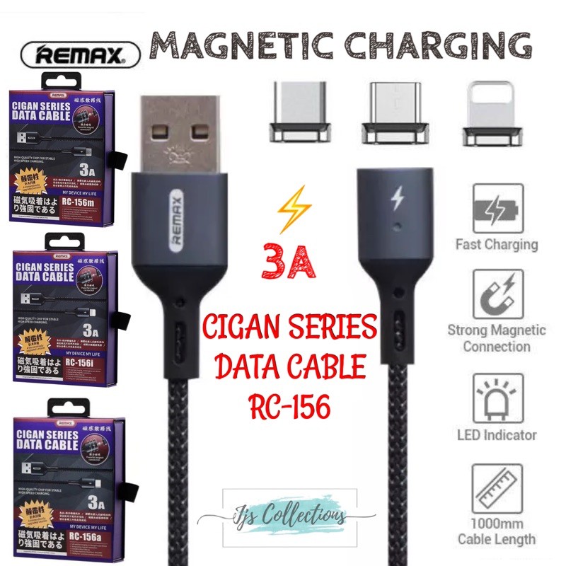 High Speed Magnetic Cable Charging REMAX RC-156 CIGAN SERIES 💯 ...