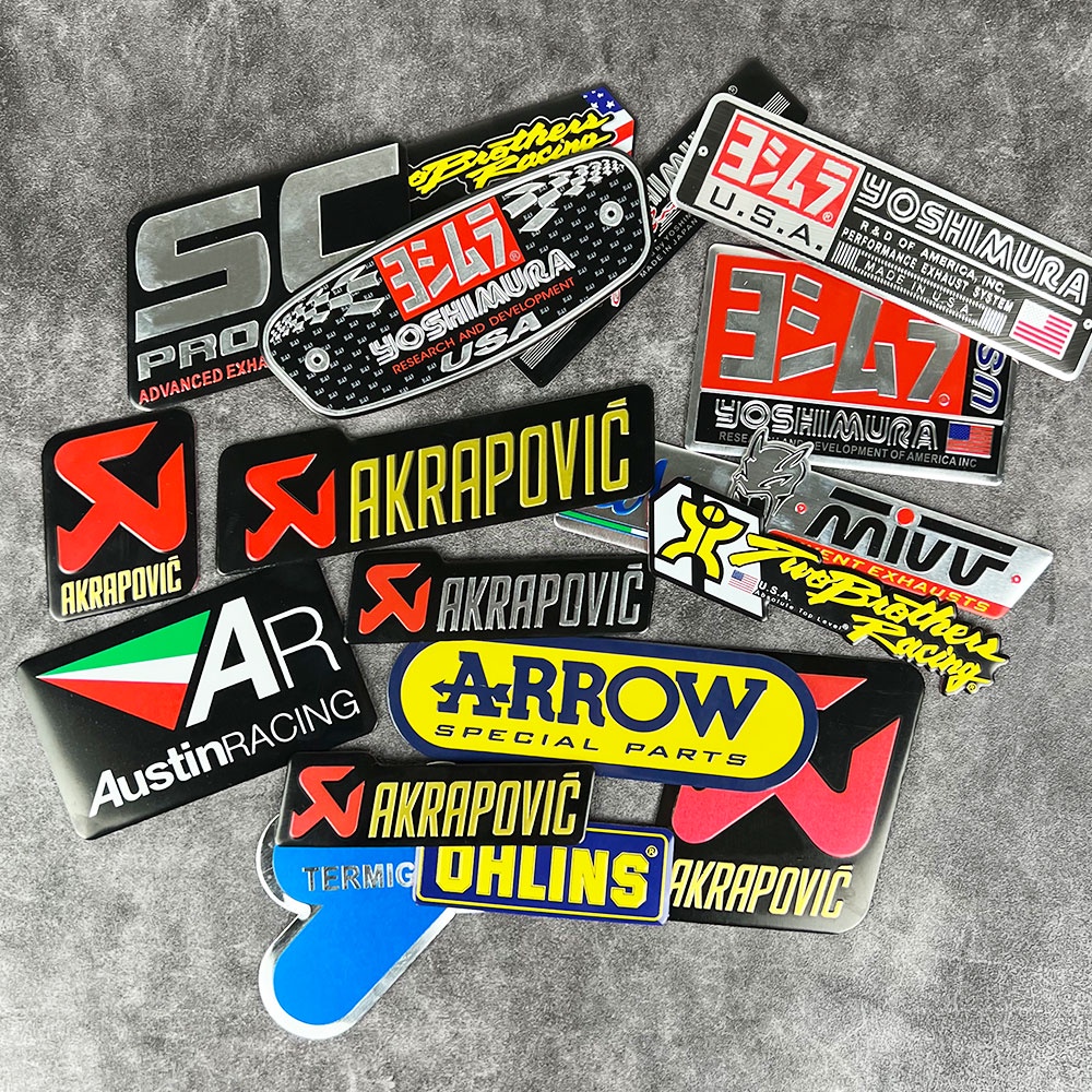 Motorcycle Exhaust Pipe Decals Racing Muffler Stickers Accessories For ...