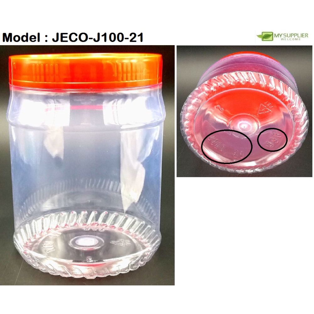 MSP J100-21 PET Round Container With Red Lid W10xH16cm | Shopee Malaysia