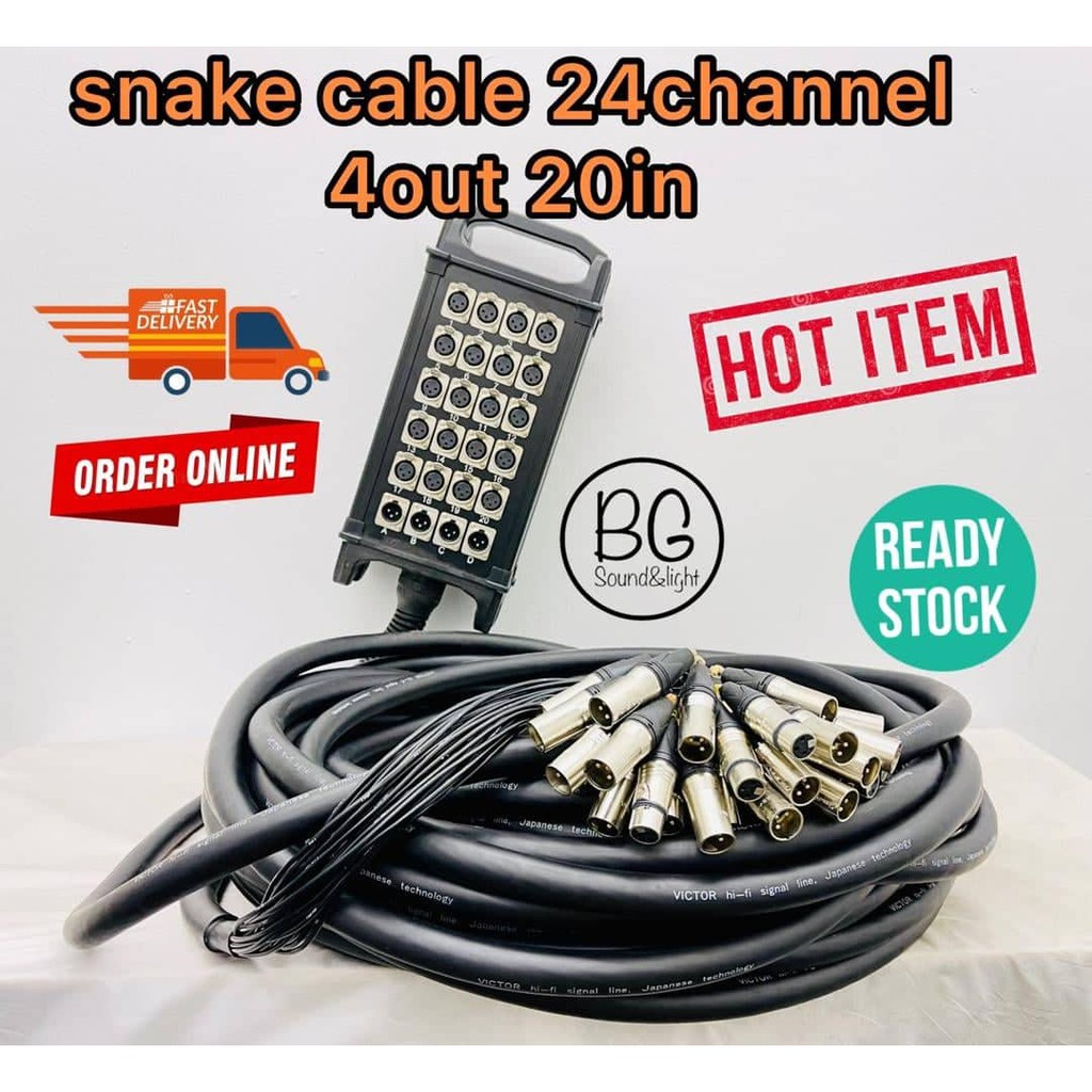victor 24channel 30meter snake cable | Shopee Malaysia