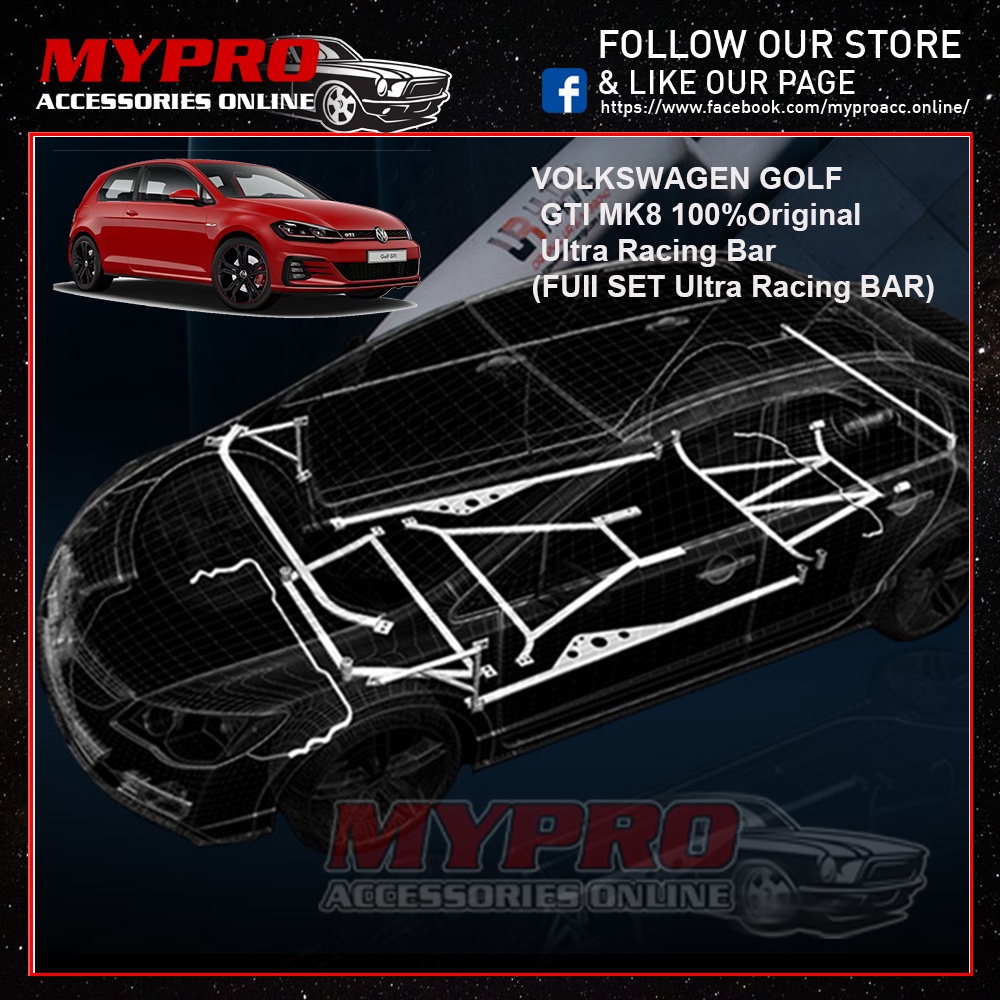 VOLKSWAGEN GOLF GTI MK8 100%Original Ultra Racing Bar (FULL SET Ultra ...