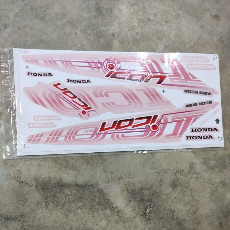 Stiker sticker body stripe cover set honda icon scooter | Shopee Malaysia
