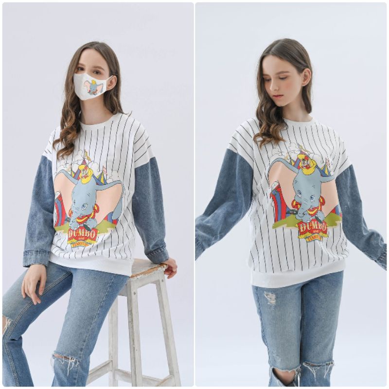Dumbo CIRCUS DENIM SWEATER (FREE Mask) | Shopee Malaysia