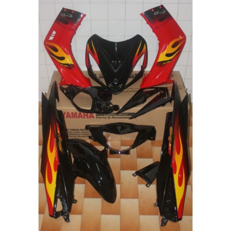 COVERSET HLY YAMAHA LC 135 V1 MERAH API HITAM HIJAU NESCAFE BIRU MARAH ...