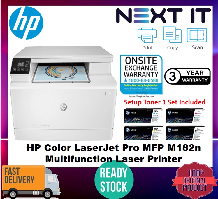 [READY STOCK] HP Color LaserJet Pro MFP M182n Multifunction Laser ...