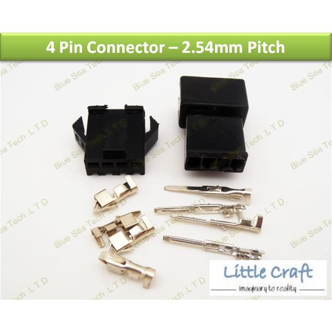 4 Pin Male & Female SM-4P Connector With Housing - 2.54mm Pitch ...