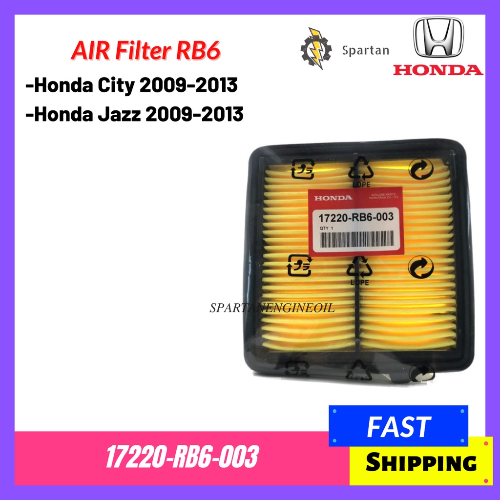 Genuine Air Filter Honda City Tmo 2008'~2013' Jazz ( 17220-RB6-003 ...