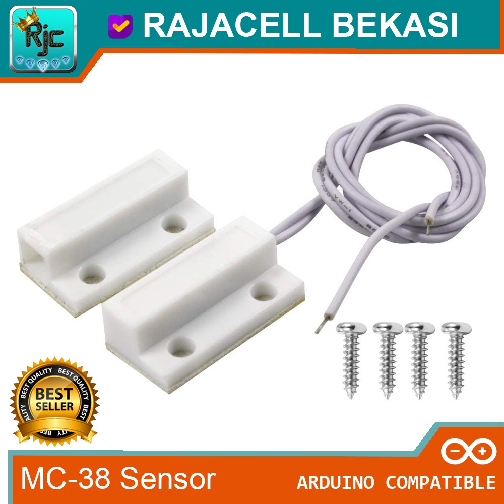 MC-38 MC38 Magnetic Sensor for Window Door arduino security system | Shopee Malaysia