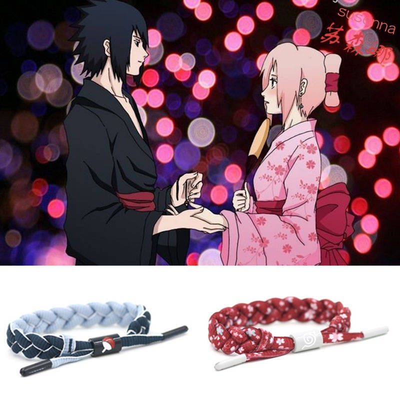 Naruto Bracelet Anime Hand Strap Uchiha Sasuke Haruno Sakura Boys Girls ...