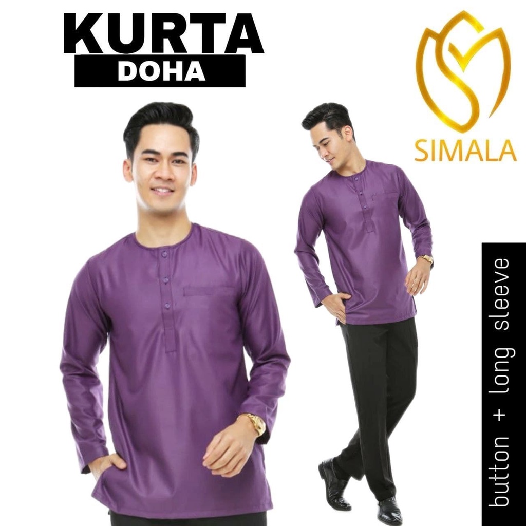 (RAYA 2026) KURTA DOHA SIMALA KURTA LENGAN PANJANG BERPOKET DAN ...