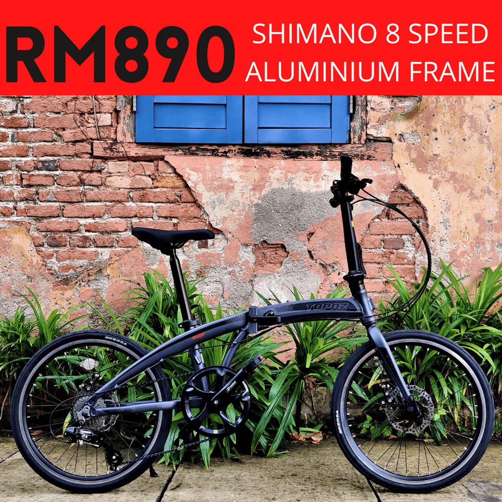 SHIMANO TRS Topaz Folding Bike 20 inch Basikal Bicycle lipat | Shopee ...