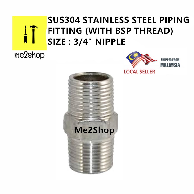 3/4 INCH SUS304 STAINLESS STEEL PIPING FITTINGS / PIPE FITTING WITH BSP ...