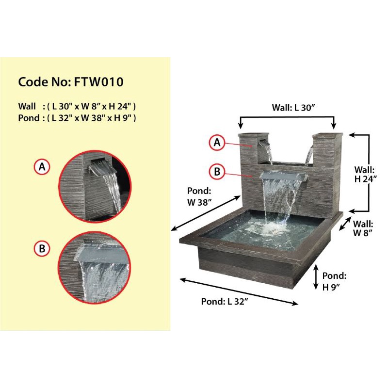 water fountain(fiber waterfall) | Shopee Malaysia