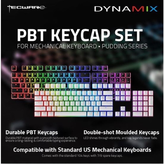 Tecware PBT Pudding Backlit Keycaps Set For Mechanical Keyboard ...