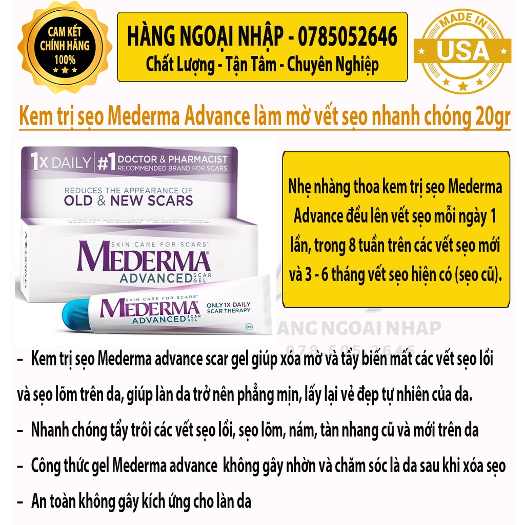 Genuine American Mederma Advanced Scar Gel 20g | Shopee Malaysia