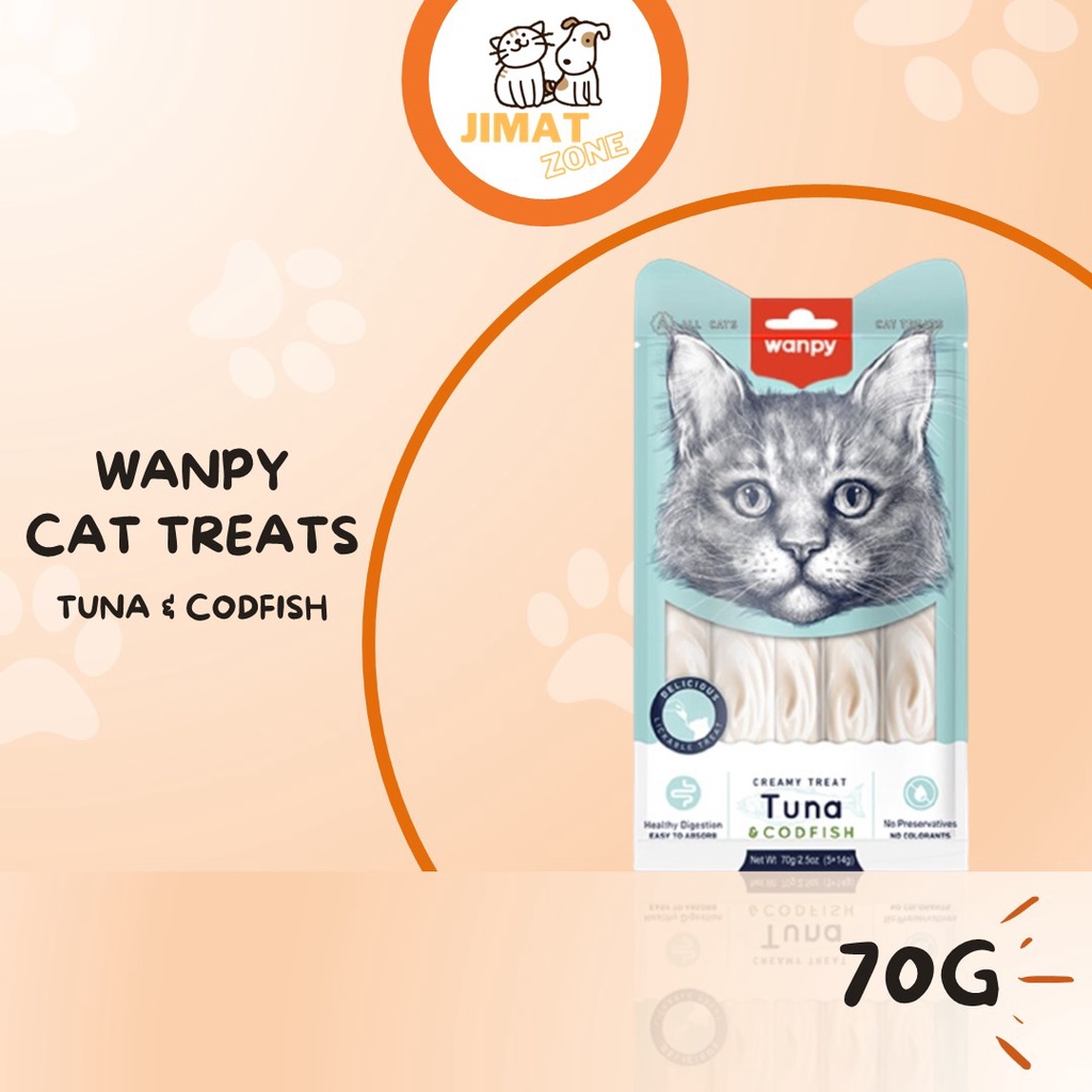 Wanpy Creamy Cat Treats 70G - Chicken , Tuna , Scallop , Crab , Cat ...
