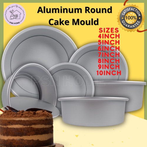 Round Cake Mould Aluminium Alloy Anodized Nonstick Pan Loose Base Acuan ...