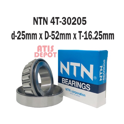 NTN 4T-30205 ( 25 x 52 x 16.25 ) 100% ORIGINAL Made In JAPAN Metric Tapered Roller Bearings 4T ...